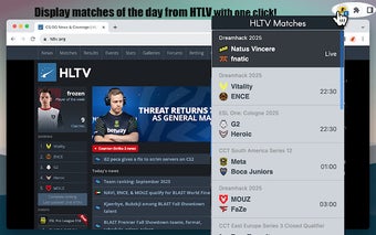 HLTV Matches for Google Chrome - Extension Download