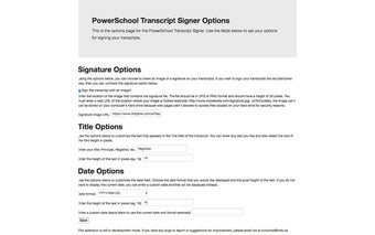 PowerSchool Transcript Signer para Google Chrome - Extensão Download