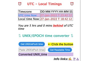 uTiCh - Time Viewer and UNIX time generator for Google Chrome ...