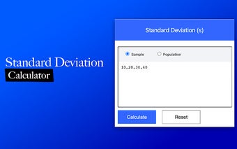 Standard Deviation Calculator Google Chrome için - Eklenti İndir