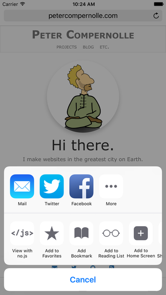 No JS para iPhone - Descargar