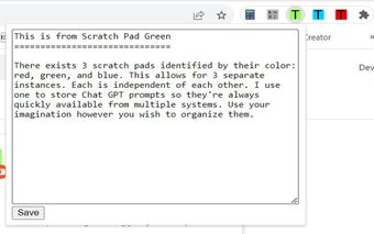 Scratch Pad Green for Google Chrome - Extension Download