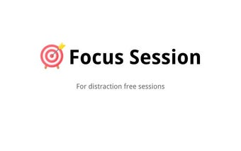 Focus Session para Google Chrome - Extensión Descargar