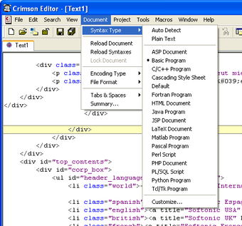 Crimson Editor - Télécharger