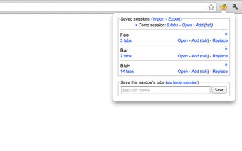 Session Manager for Google Chrome - Extension Download