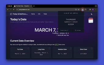 Today's Date for Google Chrome - Extension Download