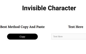 Invisible Character para Google Chrome - Extensión Descargar