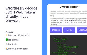 JWT Decoder para Google Chrome - Extensión Descargar