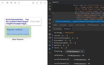Floating UI Devtools para Google Chrome - Extensión Descargar