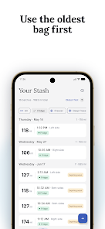 PumpStash: Breast Milk Tracker na Android - Download