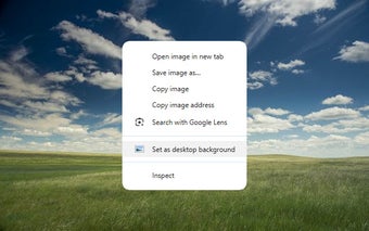 Set as desktop background pour Google Chrome - Extension Télécharger