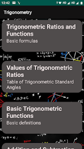 Learn Trigonometry Formulas for Android - Download