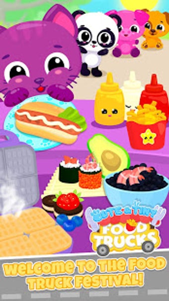 Cute Tiny Food Trucks Cooking with Baby Pets para Android - Baixar