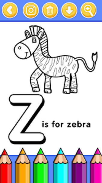 Alphabets Numbers coloring for Android - Download