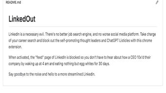 LinkedOut for Google Chrome - Extension Download