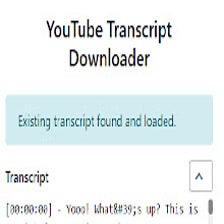 YouTube Transcript Downloader สำหรับ Google Chrome - ส่วนขยาย ดาวน์โหลด