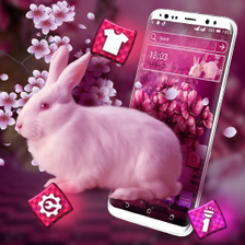 Pink Bunny Launcher Theme for Android - Download