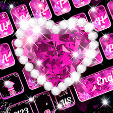 Pink Diamond Heart keyboard для Android — Скачать