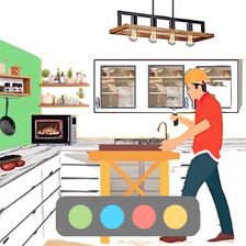 Kitchen Color Selection - 3D Editor for Android - Download