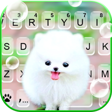 Fluffy Cute Dog Keyboard Background para Android - Descargar