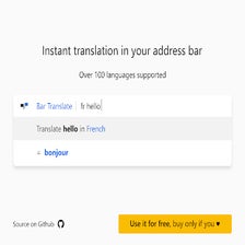 Bar Translate para Google Chrome - Extensión Descargar