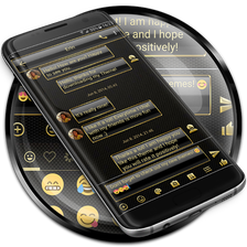 SMS Messages Frame Gold Theme APK para Android - Descargar