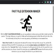 FAST FILE EXTENSION MAKER Google Chrome için - Eklenti İndir