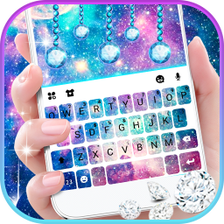 White 3D Galaxy Keyboard Theme para Android - Descargar
