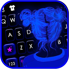 Neon Blue Girl Theme for Android - Download