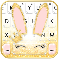 Gold Glitter Bunny Keyboard Theme APK für Android - Download