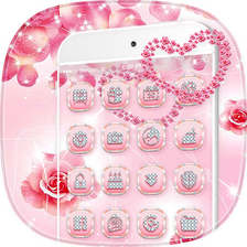 Pink Rose Diamond Theme APK para Android - Descargar