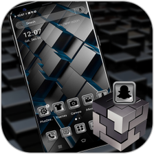 3D Black Cube Theme para Android - Descargar