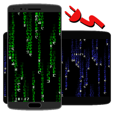 Matrix Screensaver with battery and time APK für Android - Download