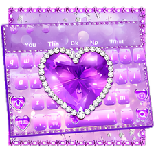 Purple Diamond Heart Keyboard para Android - Descargar