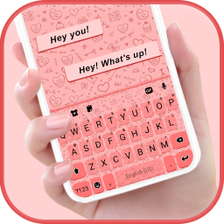 Pink Doodle SMS Keyboard Backg for Android - Download