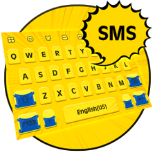 SMS Yellow Cartoon Keyboard-Ch for Android - Download
