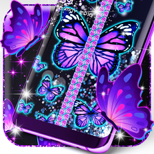 Neon butterflies zip locker APK para Android - Descargar