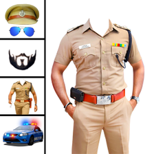 Men police suit photo editor for Android - Download