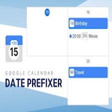 Google Calendar Date Prefixer cho Google Chrome - Tiện ích mở rộng Tải về