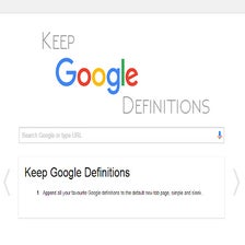 Keep Google Definitions for Google Chrome - Extension Download