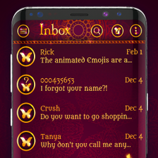 Gold messenger SMS theme for Android - Download