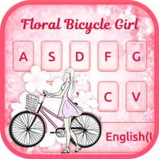 Floral Bicycle Girl Keyboard para Android - Descargar