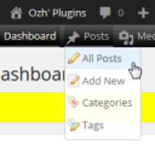 Ozh039 Admin Drop Down Menu for WordPress - Download