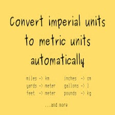 Automatic imperial to metric convertion BETA for Google Chrome ...