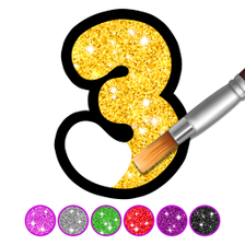 Glitter Number and letters coloring Book for kids para Android - Descargar