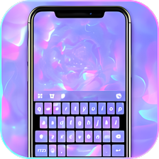 Purple Holographic Keyboard Background for Android - Download