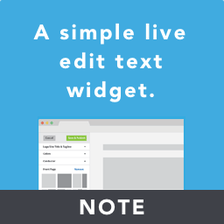 WordPress için Note 8211 A live edit text widget - İndir