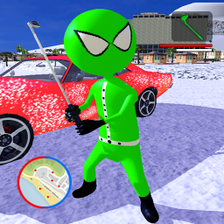 Stickman santa rope hero : San for Android - Download
