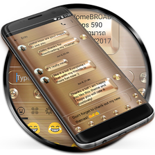 SMS Messages Gold Copper Theme APK para Android - Descargar