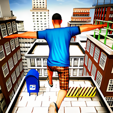 Android için City Parkour Sprint Runner Simulator: Rooftop Game - İndir